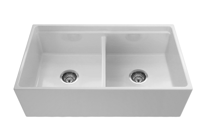 January Special - Double Farmhouse Sink with Chopping Board, Grid, Gri ...