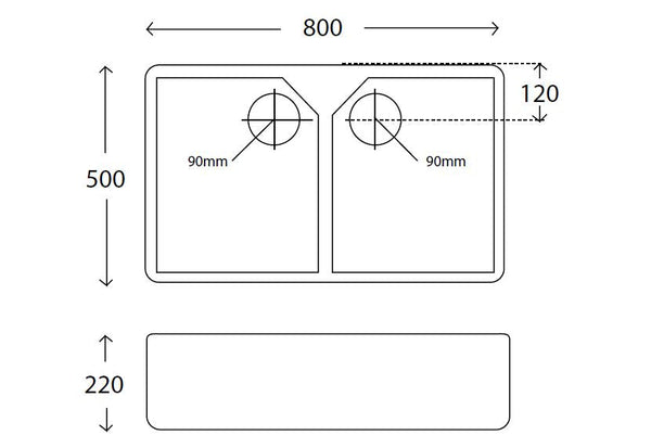 Autumn SALE! - Double Butler Sink Bundle - 800mm – Farmhouse sinks
