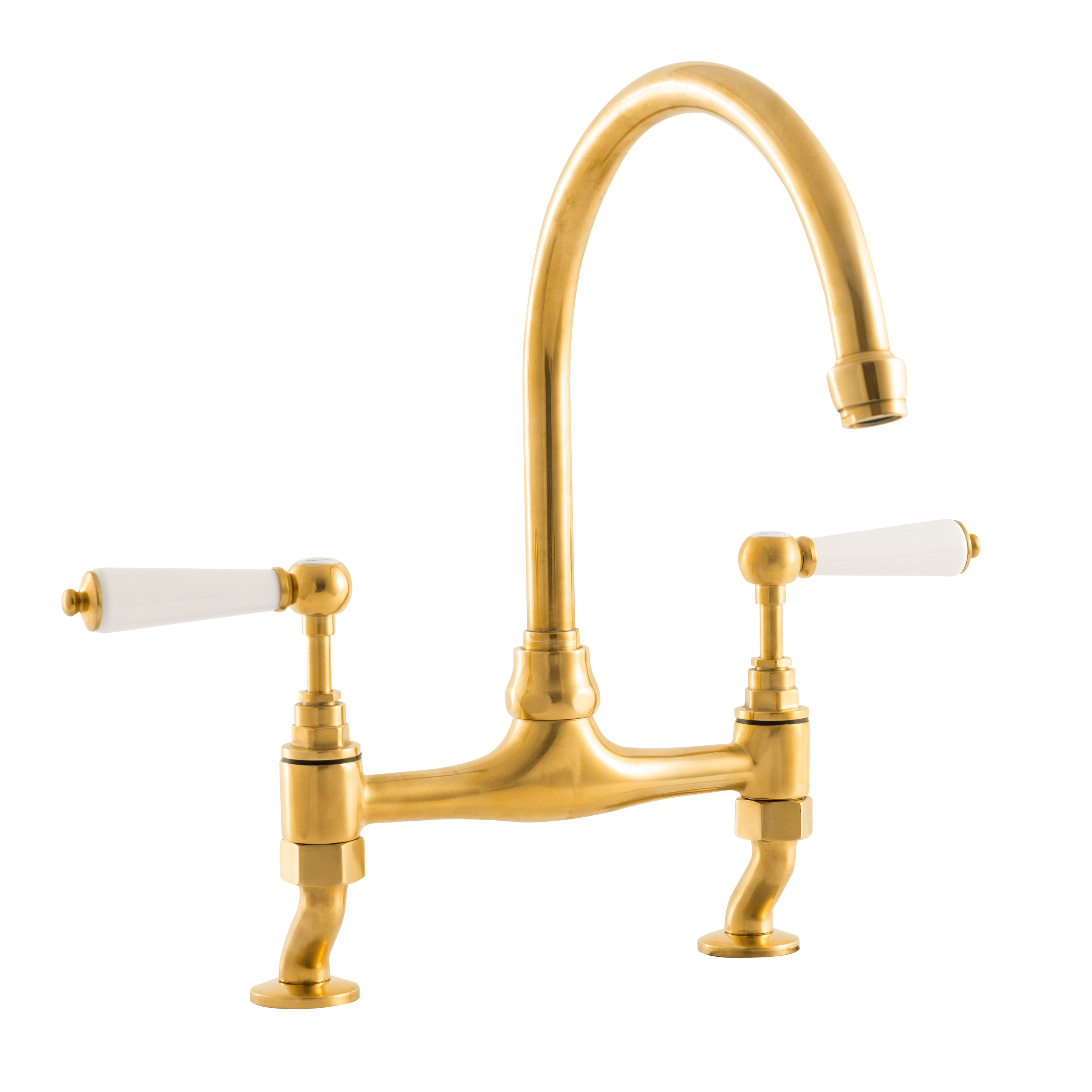 Traditional Kitchen Bridge Mixer Tap - Porcelain Levers – Farmhouse sinks