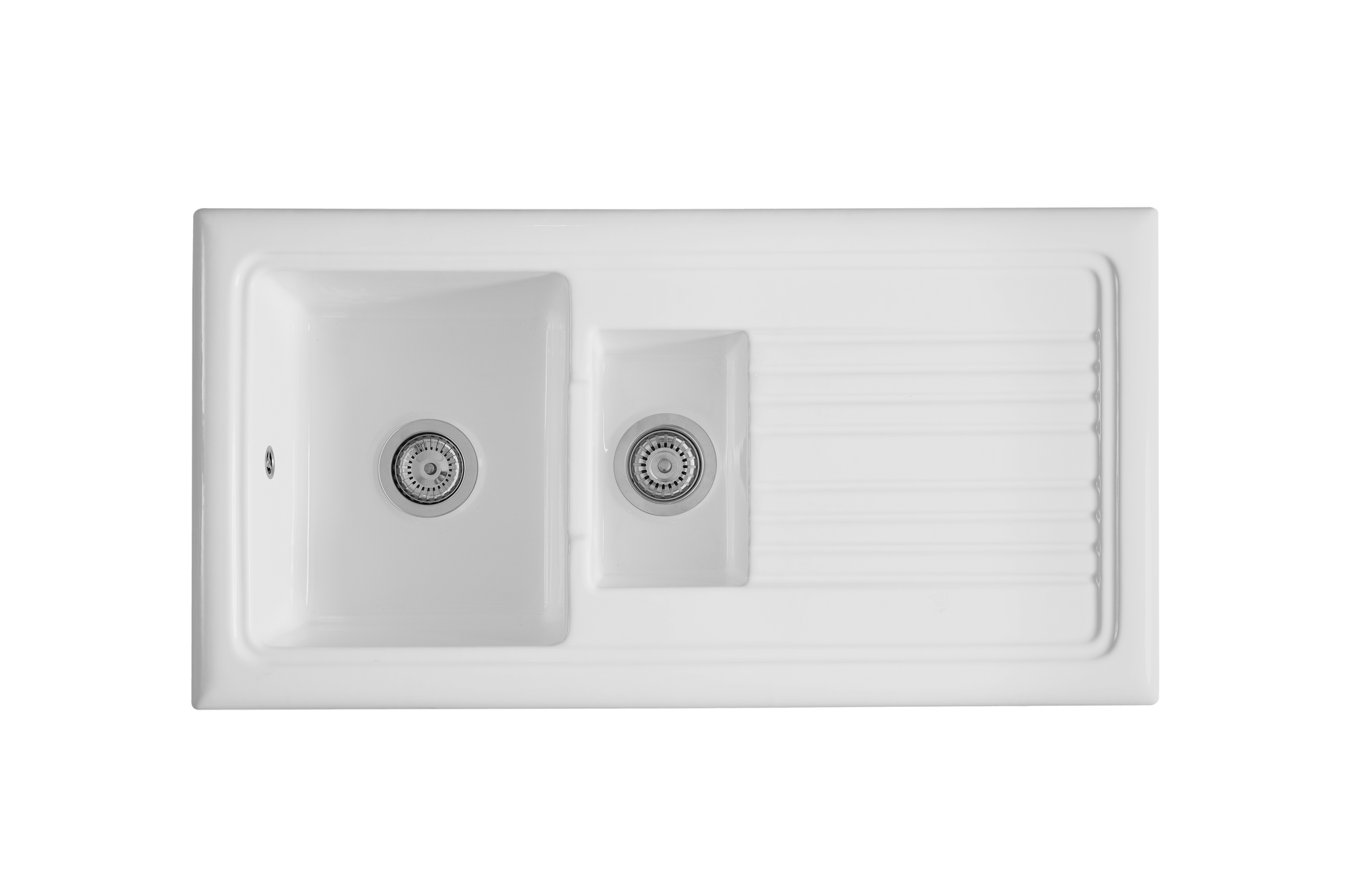 New Product - Ceramic Kitchen Sink 1.5 Bowl And Drain Board – Farmhouse ...