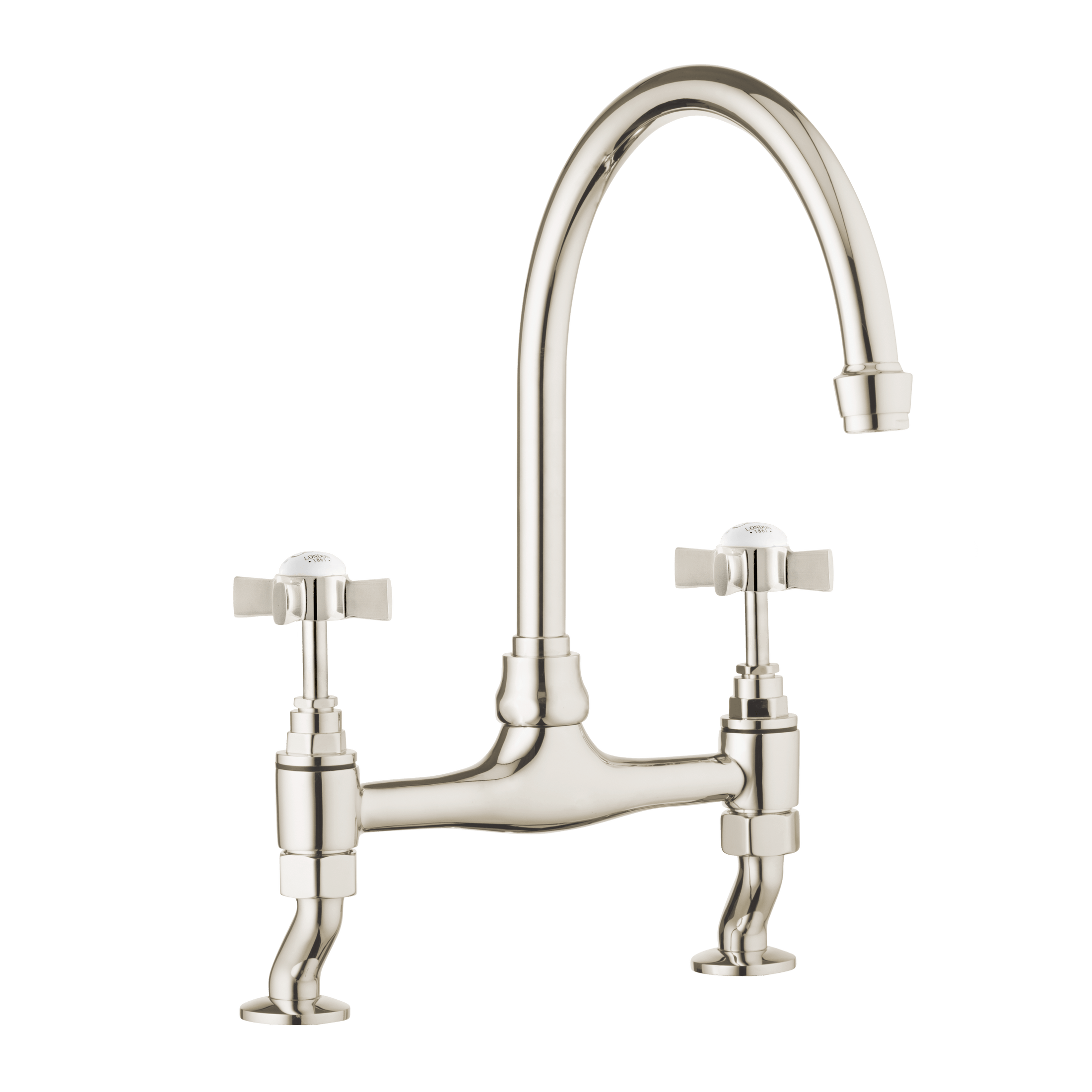 Traditional Kitchen Bridge Mixer Tap - Porcelain Levers – Farmhouse sinks